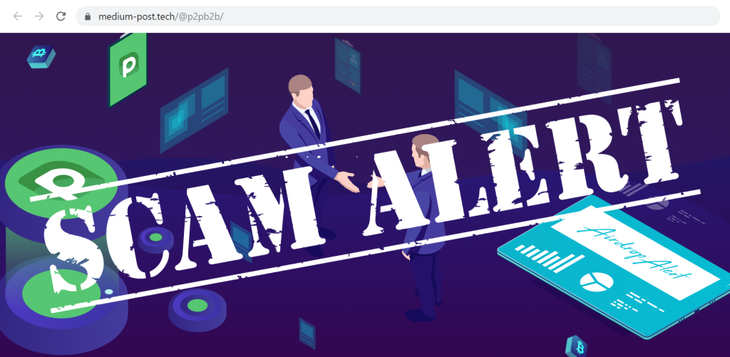 Scam alert! Fake BTC giveaway announcement — Crypto news 2024 P2B