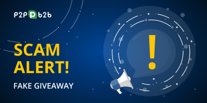 Scam alert! Fake BTC giveaway announcement — Crypto news 2024 P2B