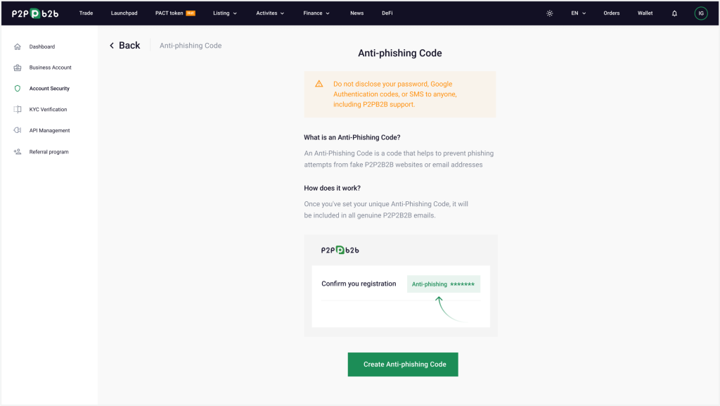 How to Secure your Account?
